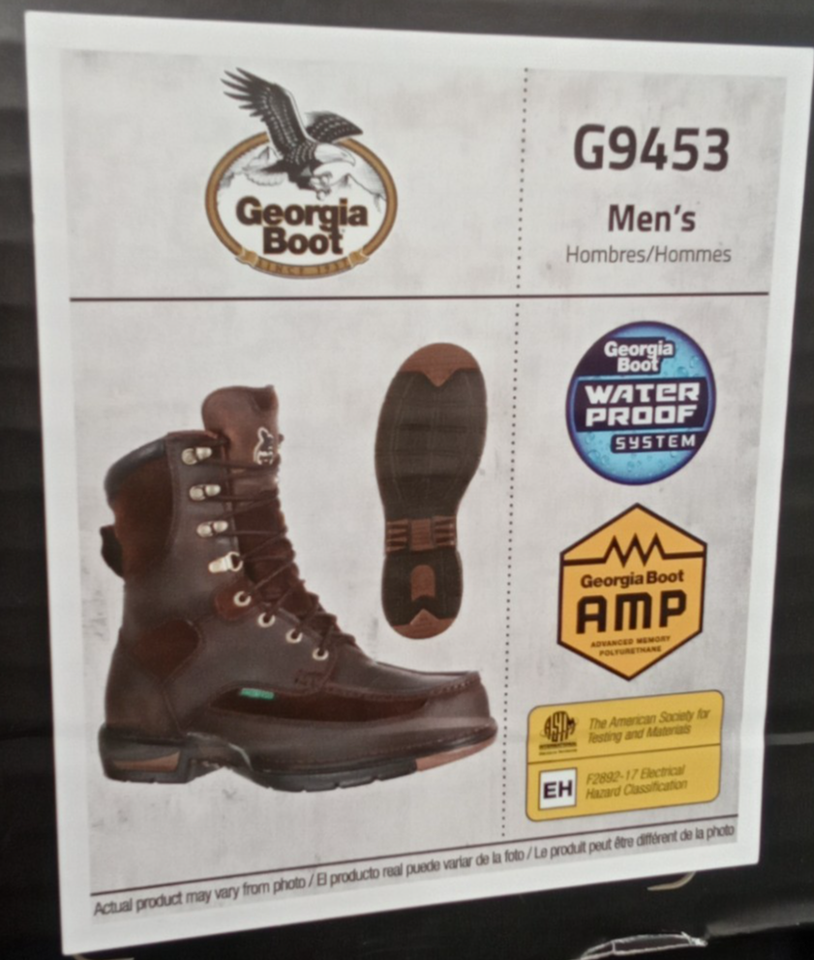 Georgia Boot Men's Athens Waterproof Work Boot, (G9453) Size 10M, NEW ...