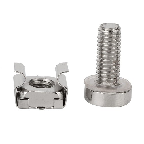 ˇ50Pcs Set M6x20 Network Cabinet Rack Screws M6 Cage Nuts 7034213990493 ...