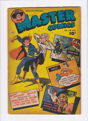 MASTER COMICS #130 [1952 VG/FN] TOM MIX -- OZZIE -- NYOKA, THE JUNGLE ...