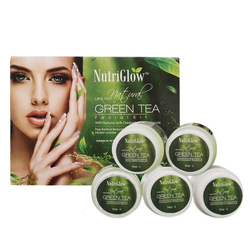NutriGlow Green Tea Facial Kit 5-Pieces Skin Care Set For Deep ...
