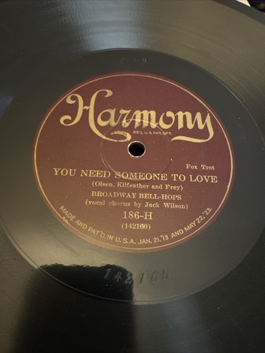 Harmony 78 RPM Broadway Bell Hops / Fred Rich - Need Someone To Love ...