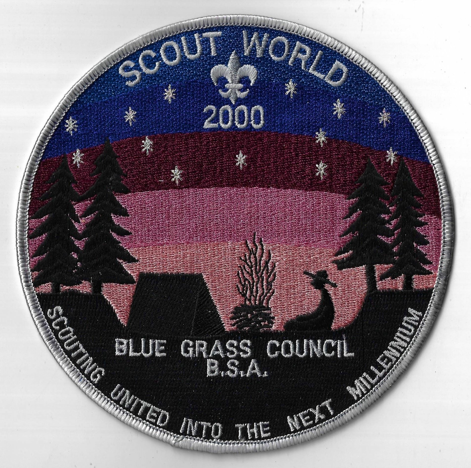 2000 Scout World Blue Grass Council BSA GRY Border 6X6 [NC-2675] | eBay