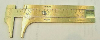 New Precision Made SLIDING BUTTON GAUGE Measuring MM & Inches | eBay