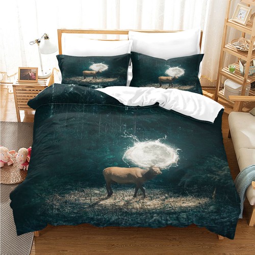3D Cattle Moon Quilt Cover Set Bedding Sets Pillowcases 117 | eBay ...