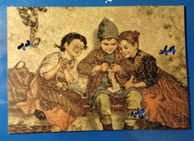 Vintage / Antique Pastime? Wood Jigsaw Puzzle - 10.5" x 6.25" | eBay