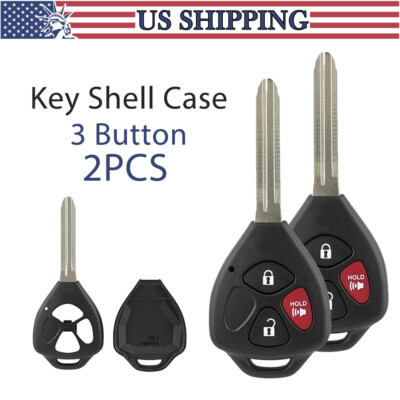 2 Remote Key Shell Fob Case Shell For Toyota Venza Camry RAV4 Yaris ...