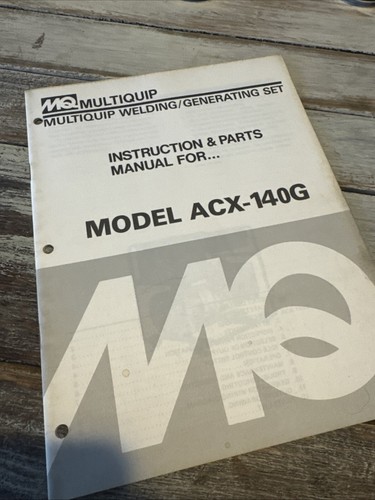 ACX-140G Multiquip Generator parts Service Repair Book Shop Manual ...
