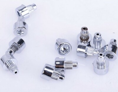 20 x Chrome Silver Plastic Wheel Rivets Nuts Rim Lip Replacement Alloy ...