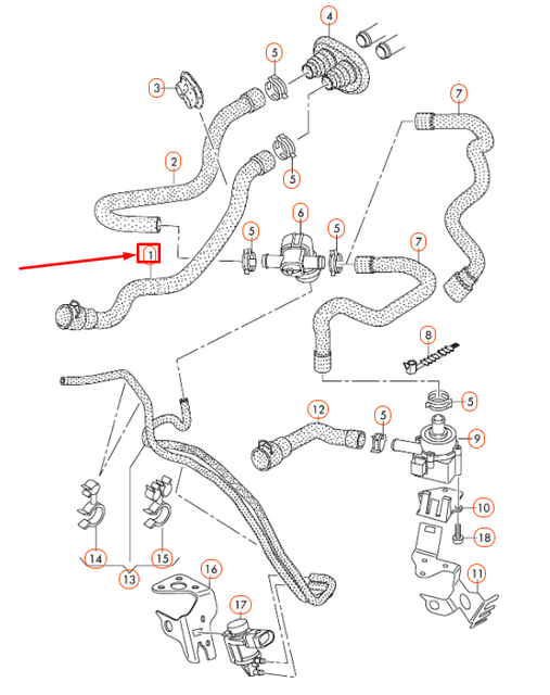 OEM AUDI Q5 8R COOLANT HOSE 8R0819371E GENUINE for sale online | eBay