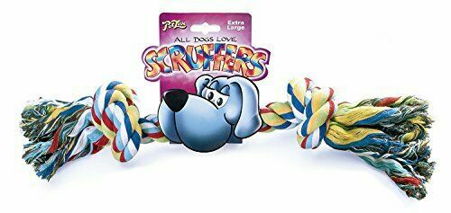 Pet Love Extra Large Rope Scruffer Dog Toy 100% Cotton Ragger Puppy ...