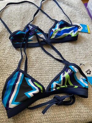 NWT Arena Tie Back Navy Blue Top Sz 30 Small | eBay