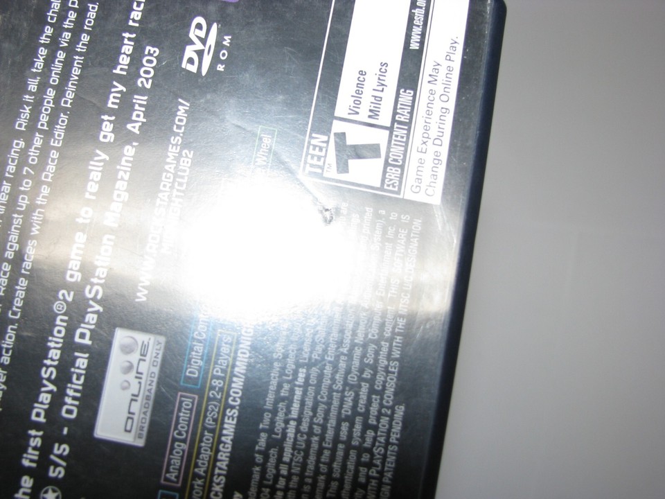 Midnight Club: Street Racing (Sony PlayStation 2, 2000) and Midnight ...