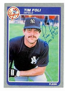 Tim Foli autographed baseball card (New York Yankees) 1985 Fleer #126 ...