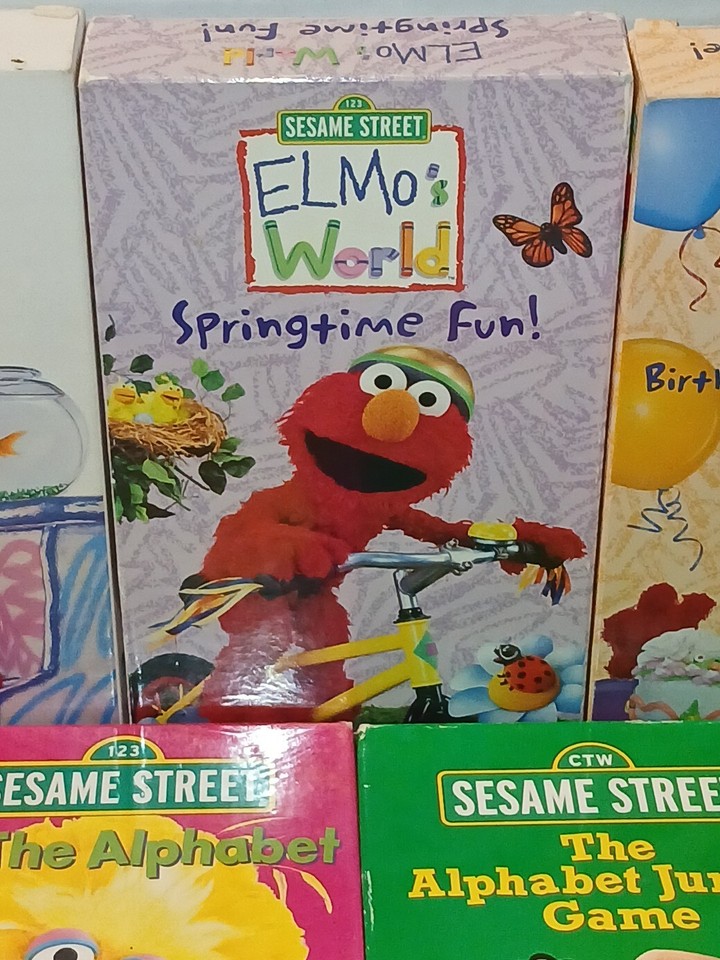 Vintage ELMO SESAME STREET~ Lot 0f 7 VHS~ ELMO'S Springtime Fun, ELMO'S ...