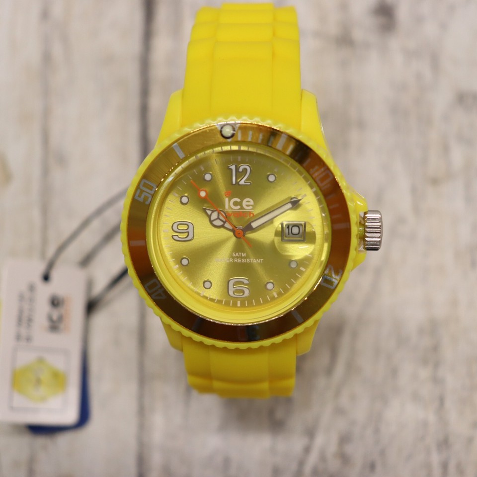 Authentic Ice Watch, Sili Collection, Yellow 43MM Unisex Quartz Watch ...