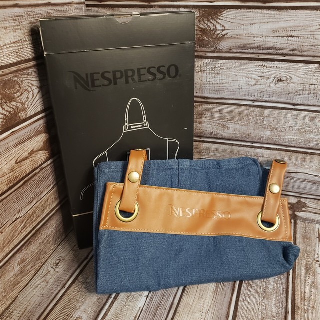 NESPRESSO PREMIUM BARISTA Collection Denim APRON Coffee Kitchen With ...