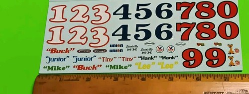 65 1965 Chevelle Modified Stocker Race Car 1/25 AMT Waterslide Decal ...