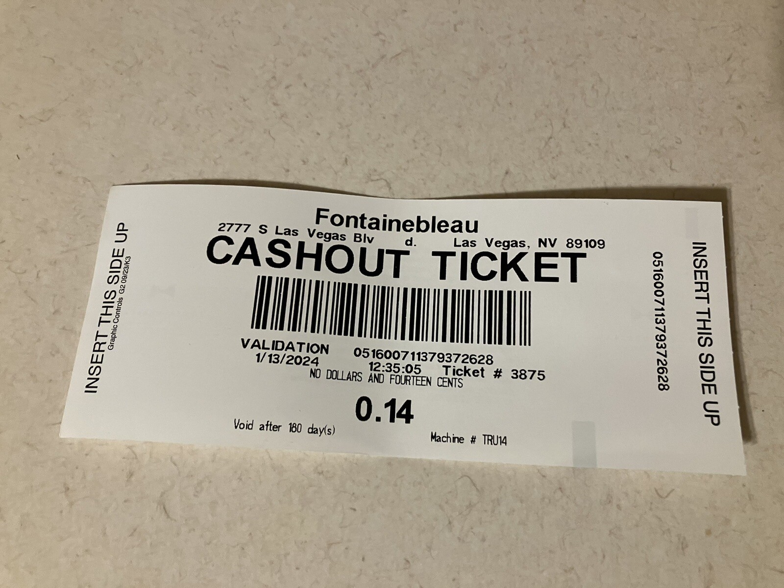 FONTAINEBLEAU LAS VEGAS CASINO CASHOUT | Grelly USA