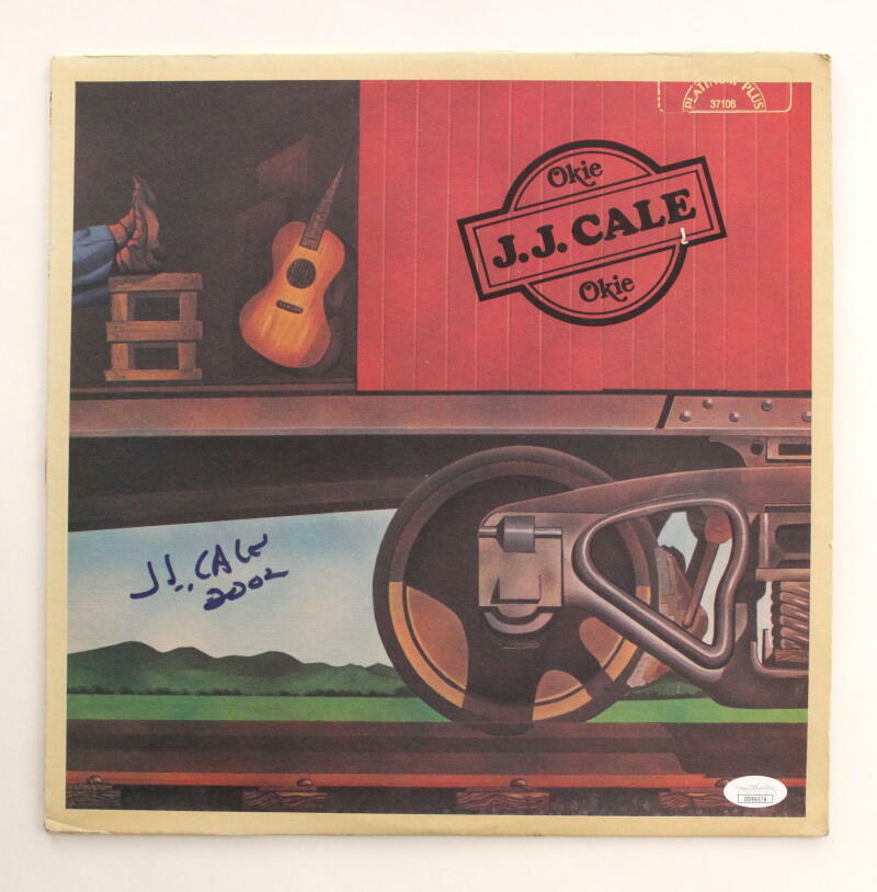 JJ CALE SIGNED AUTOGRAPH ALBUM VINYL RECORD - OKIE OKIE, VERY RARE! W ...