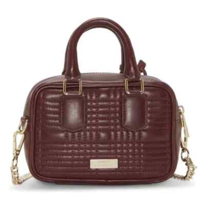Vince Camuto Leather "Barb" Mini Satchel /Crossbody Handbag Maroon ...