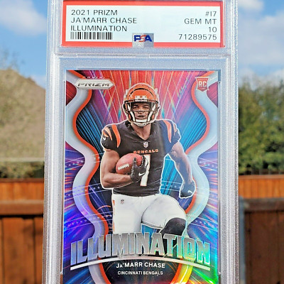 Ja'Marr Chase - ROOKIE - 2021 Prizm Illumination - CASE HIT SSP - PSA ...