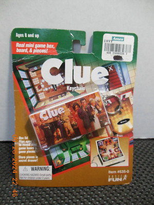 Basic fun Clue Keychain New Sealed 1998 Mini Travel Board Game | eBay