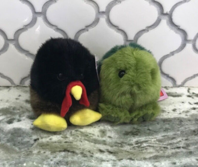 1994 Swibco Puffkins Plush set of 2 Turkey and Turtle | eBay