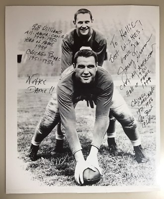 ORIGINAL SIGNATURE on reprinted photo JERRY GROOM NOTRE DAME CHICAGO ...