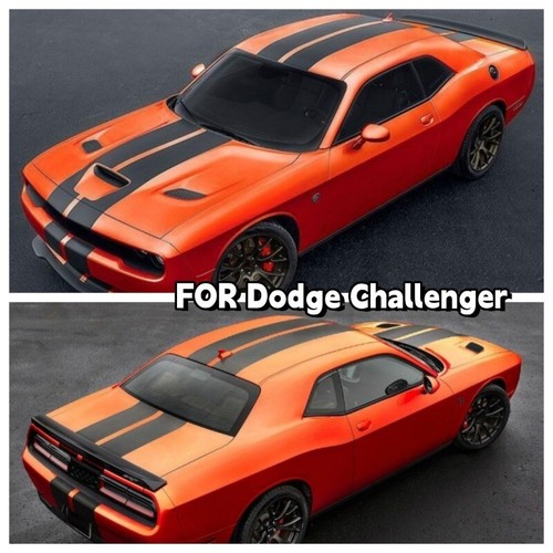FOR Dodge Challenger Racing Bumper Decals Stripes Car Sticker Kit Hood ...