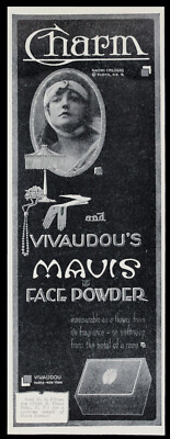 1917 VIVAUDOU's MAVIS Face Powder Cosmetics Naomi Childers Photo Vtg ...