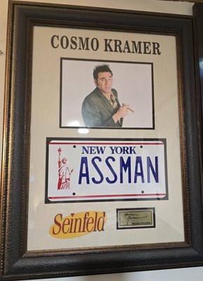 Michael Richards Seinfeld Kramer License Plate Framed ASSMAN with ...