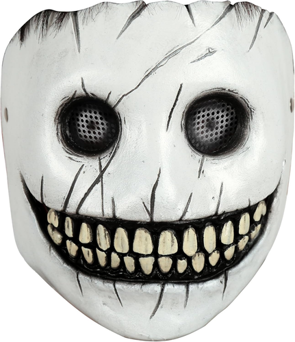 Creepy Smiling Demon Halloween Mask, Horror Cosplay Costume Mask, Grey ...