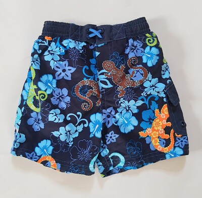 Carter's Baby Boy Blue Hawaiian Gecko Swim Trunks Size 24 Months | eBay