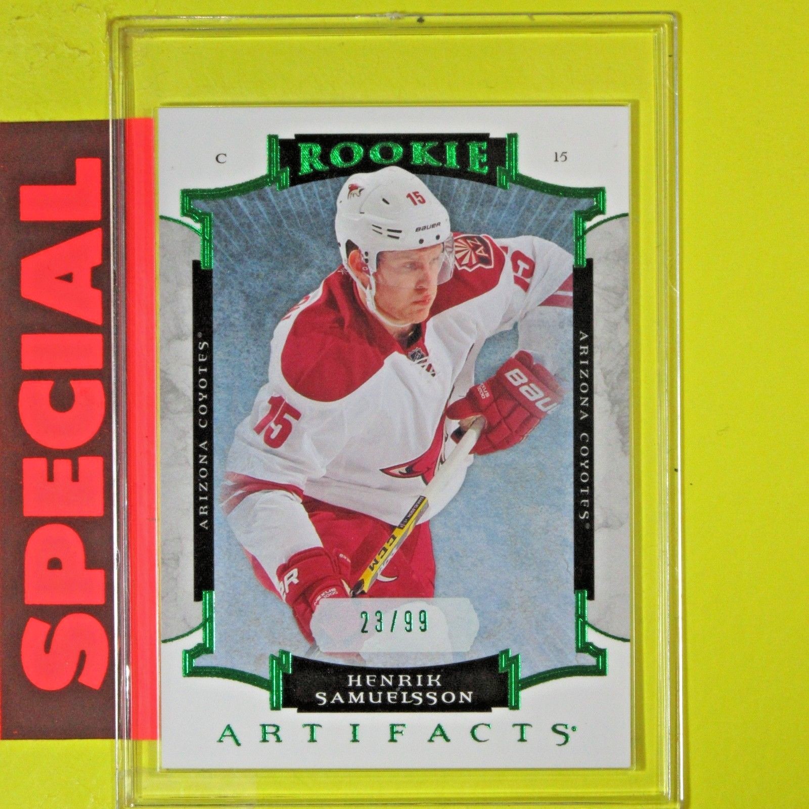 HENRIK SAMUELSSON 15-16 ROOKIE "ARTIFACTS EMERALD GREEN 23/99" #231 ...
