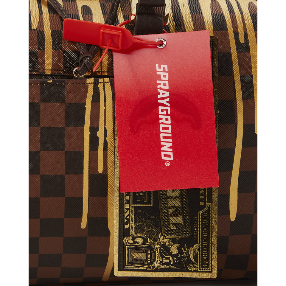 Sprayground Shark In Paris Paint Drip Duffle Monogram Checkered Travel ...