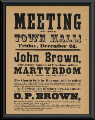 Abolitionist John Brown Poster Reprint On 100 Year Old Paper *P035 | eBay
