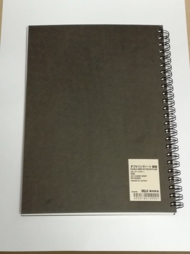 Muji Double Ring Notebook Plain A5 Dark Gray 80 Sheets | eBay