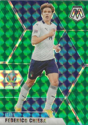2020/21 PANINI MOSAIC UEFA EURO FEDERICO CHIESA GREEN PRIZM #140 ITALY ...