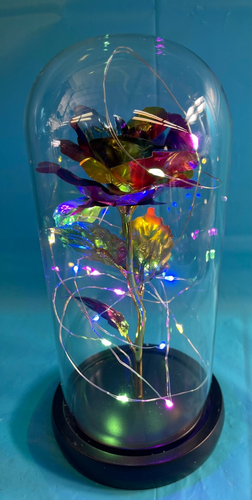 Eternal Rose LED Light,Eternal rose in Glass Dome,Gift For Her,Birthday ...