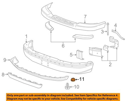 GM OEM 99-24 Avalanche 1500 Bumper Components-Air Deflector Grommet ...