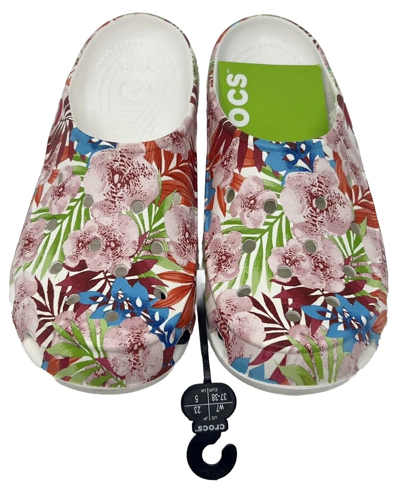 Crocs Freesail Tropical Clog Women's size 11 Floral/White NEW | eBay