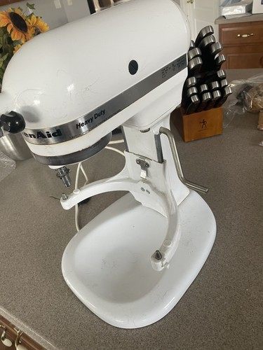 KitchenAid Model K5SS 5Quart Stand Mixer Classic White & Silver+all ...