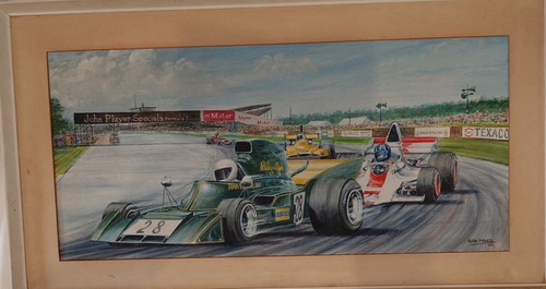 Oil Painting By Alan Preece Grand Prix 1973 | eBay UK