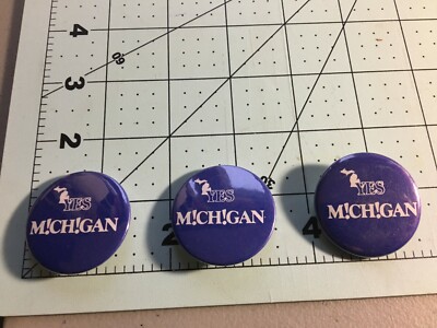 Lot of 3 Yes Michigan Buttons | eBay