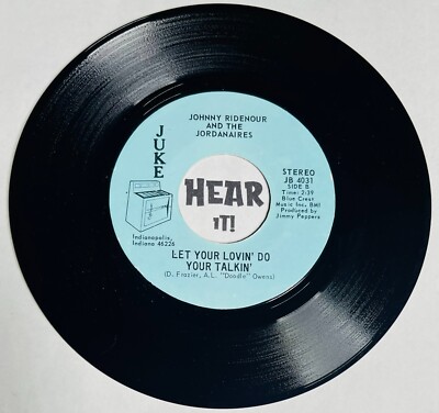 Melodic IN Country Bopper 45 JOHNNY RIDENOUR & JORDANAIRES Let Your ...