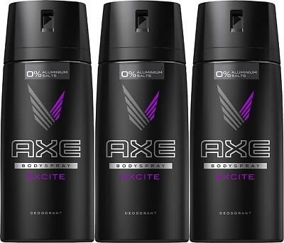 Axe Deodorant Bodyspray, Excite, 150ml (Pack of 3) 7791293025803| eBay
