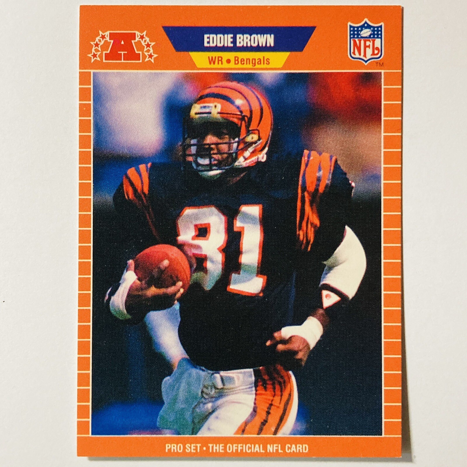 1989 Pro Set Eddie Brown Cincinnati Bengals #56 Football Card Tc4 | eBay