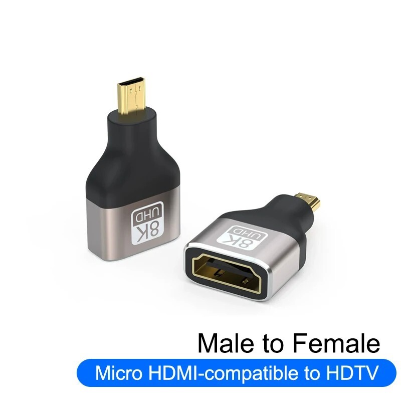 8K HDMI Adapter Male to Female & Female to Female Right, Left, Mini ...