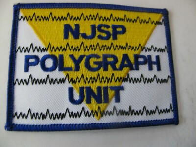 New Jersey NJ State Police Obsolete Polygraph Unit Patch 4” Iron On ...