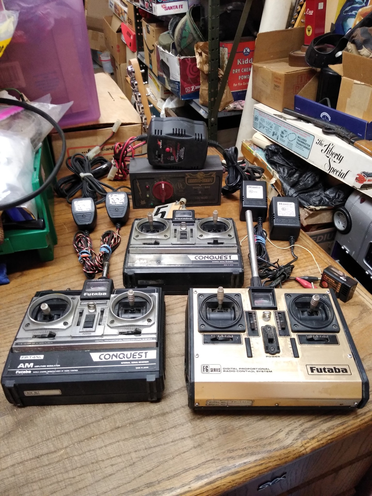 Vtg 10 Pc Remote Control Airplane Lot Futaba Hobbico Aristo Craft ...